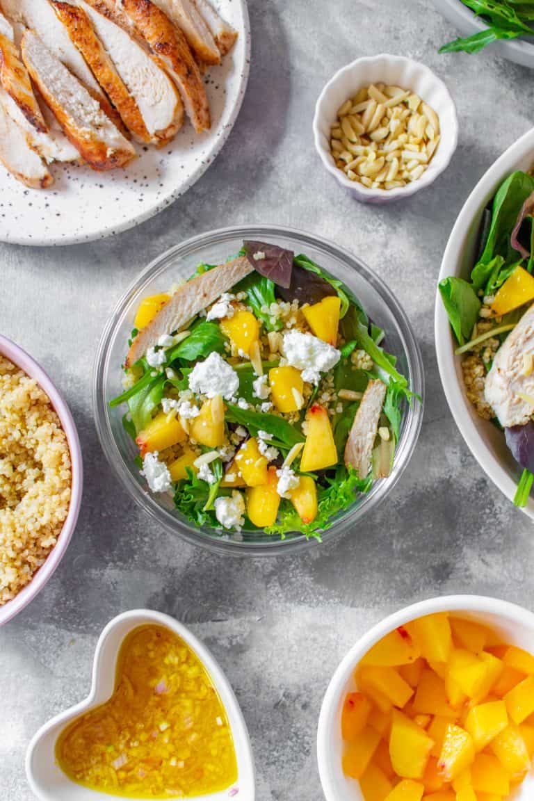 Cold Peach Quinoa Salad - Carmy - Easy Healthy-ish Recipes