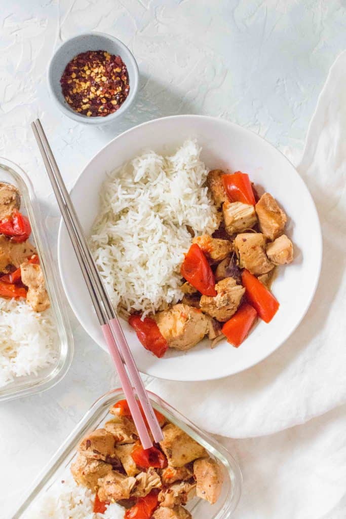 Instant Pot Kung Pao Chicken and Rice - Carmy - Easy Healthy-ish Recipes