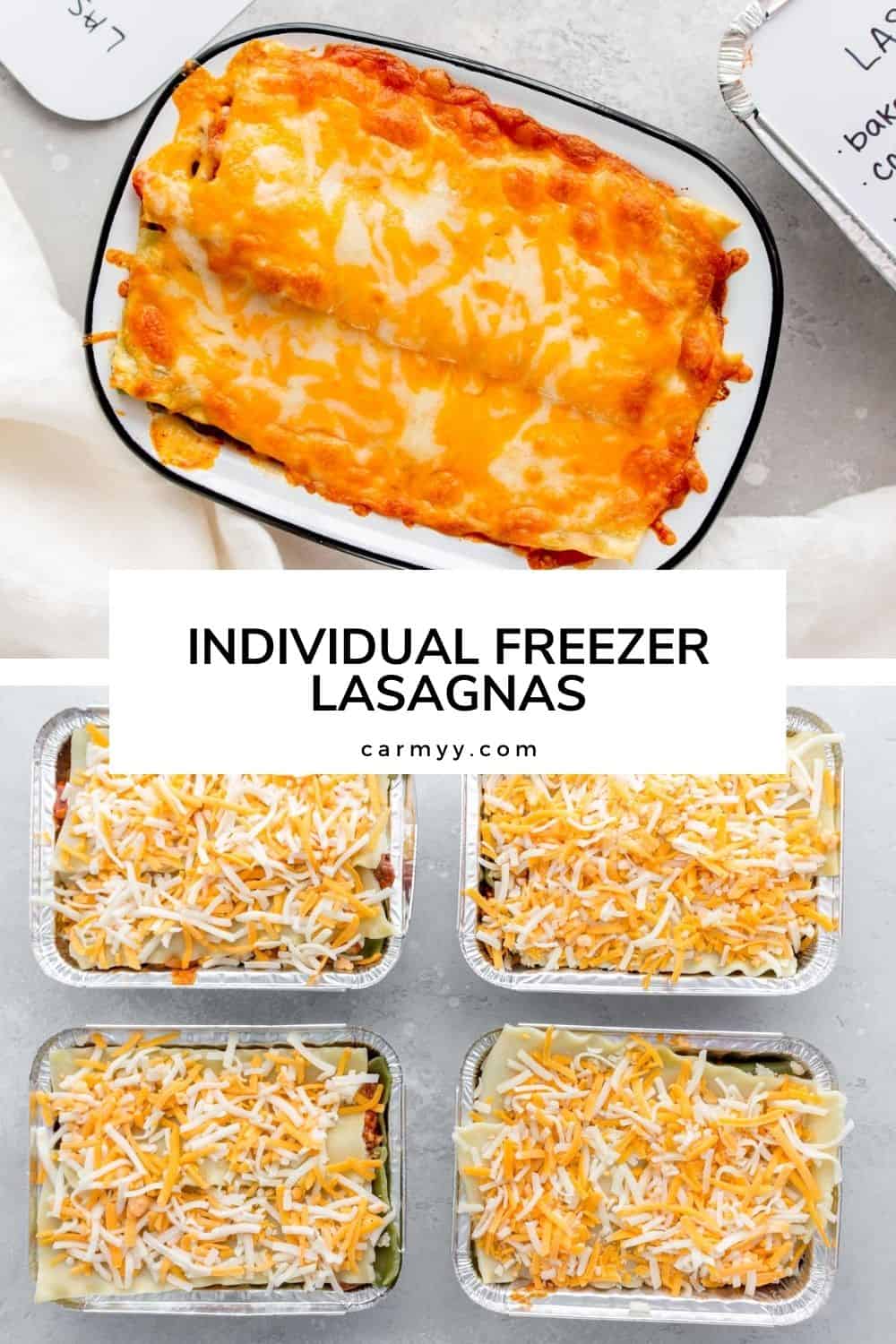 Individual Freezer Lasagnas | Lasagna for One | Freezer Meal Prep