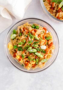 Sriracha Fried Rice | Quick Dinner + Meal Prep + Freezer Friendly