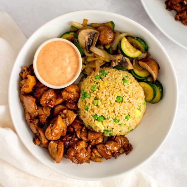 Hibachi Chicken with Fried Rice | Super Easy, Meal Prep Friendly!