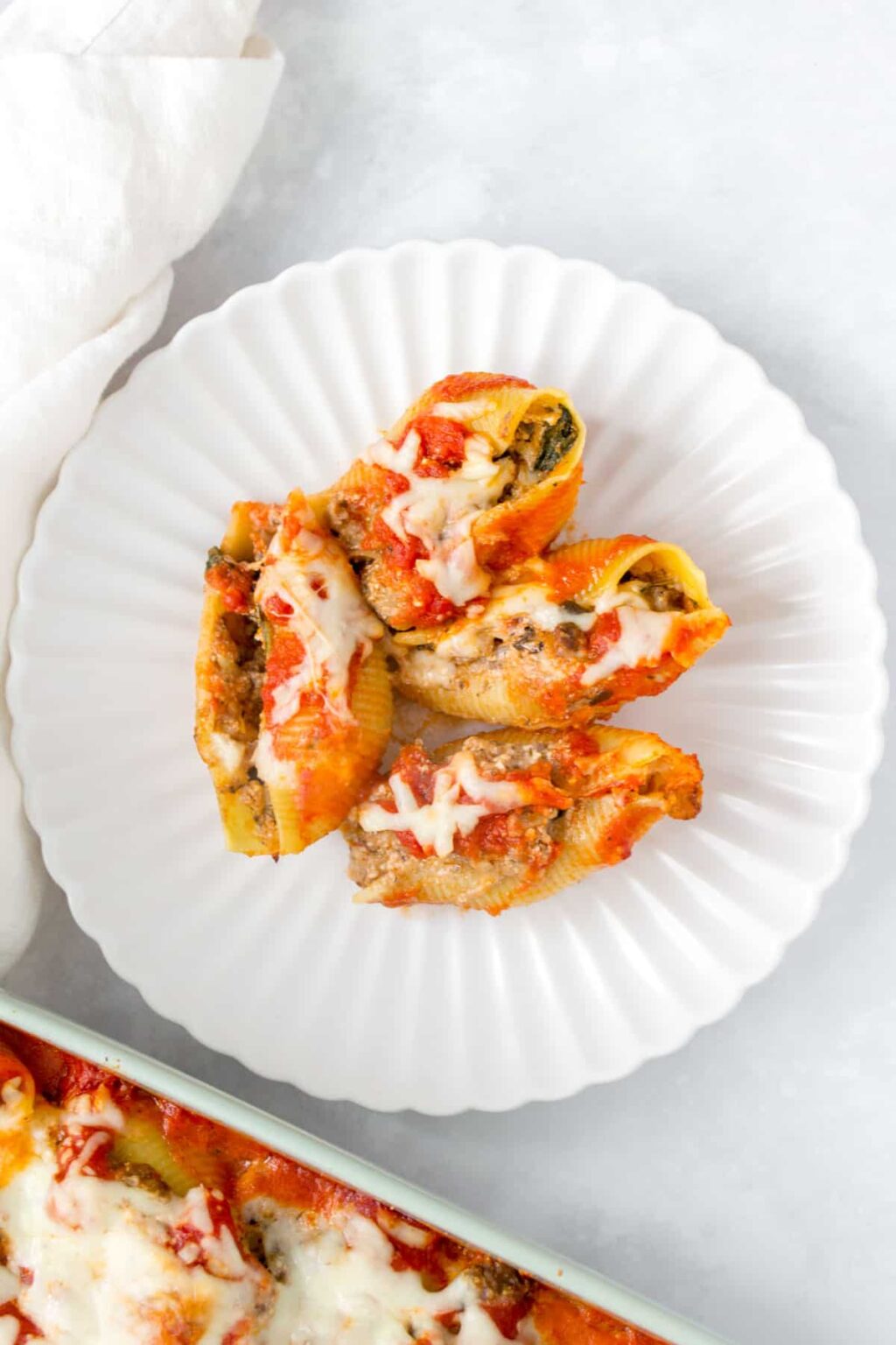 Easy Lasagna Stuffed Shells | Freezer Friendly Pasta Bake