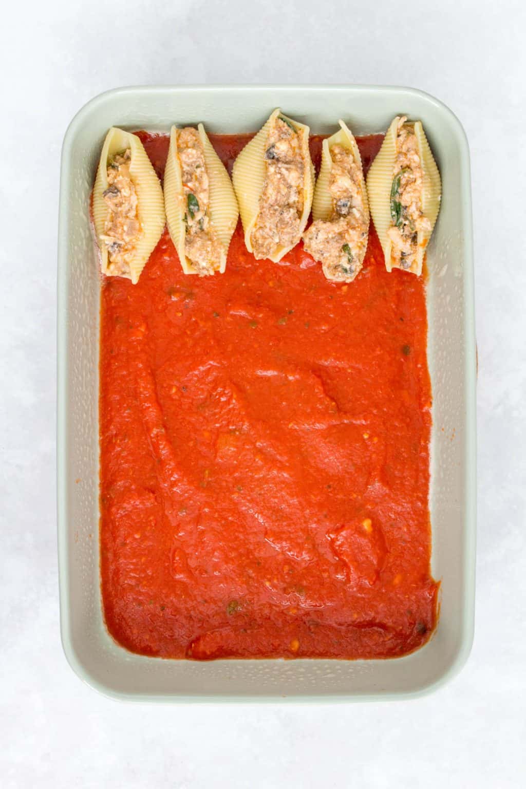 Easy Lasagna Stuffed Shells | Freezer Friendly Pasta Bake