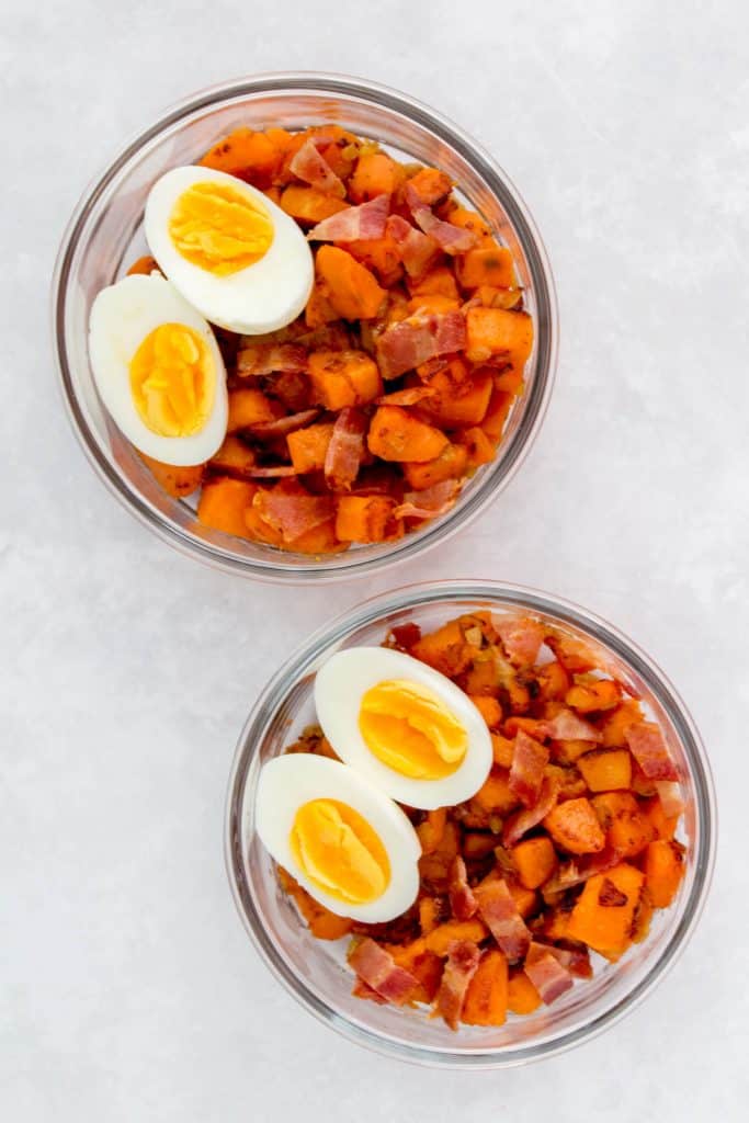 Paleo Breakfast Meal Prep | Sweet Potato, Bacon, and Egg Meal Prep