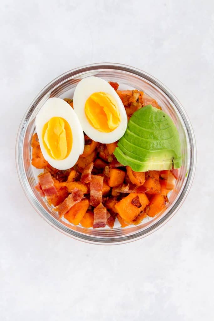 Paleo Breakfast Meal Prep | Sweet Potato, Bacon, and Egg Meal Prep