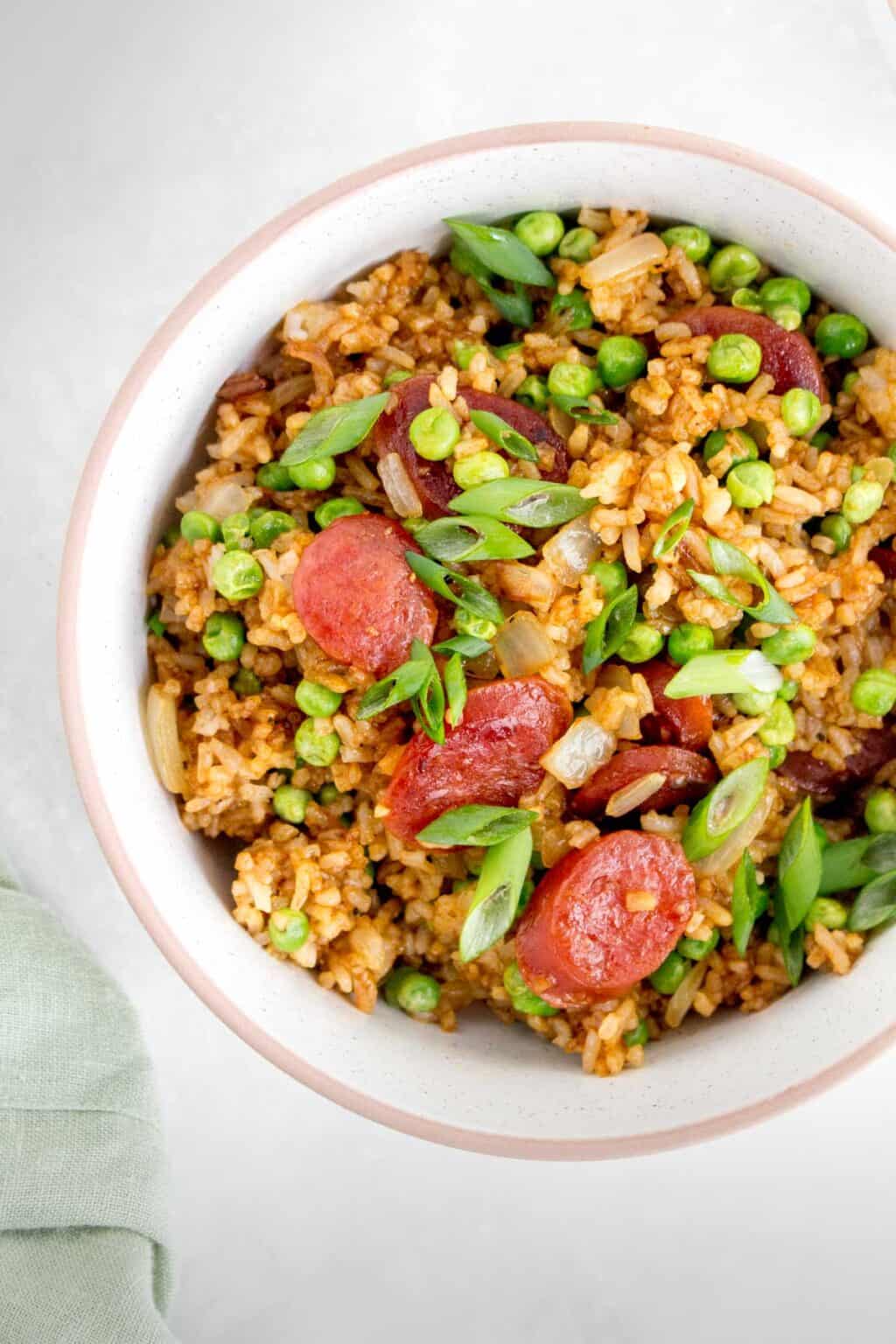 Chinese Sausage Fried Rice (Lap Cheong Fried Rice) - 腊肠炒饭