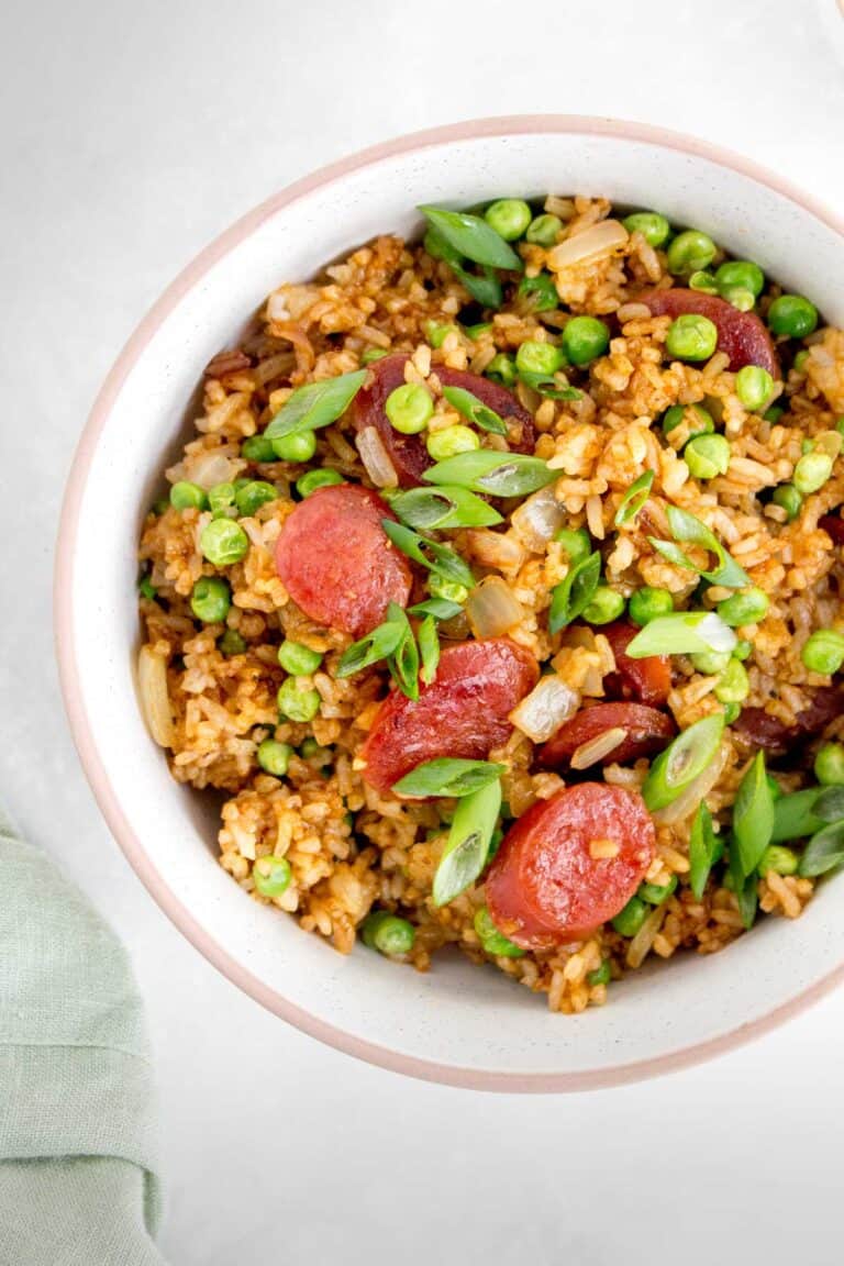 Chinese Sausage Fried Rice (Lap Cheong Fried Rice) - 腊肠炒饭