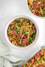 Chinese Sausage Fried Rice (Lap Cheong Fried Rice) - 腊肠炒饭