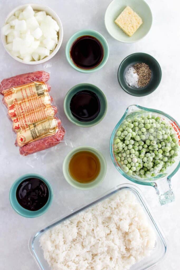 Chinese Sausage Fried Rice (Lap Cheong Fried Rice) - 腊肠炒饭