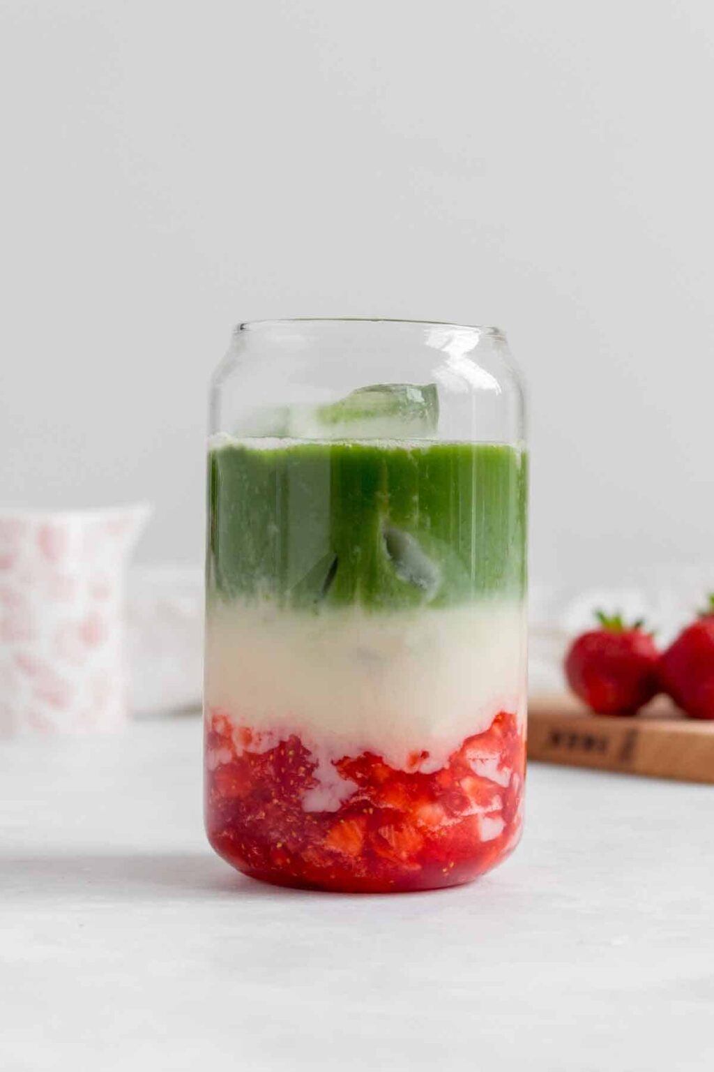 Strawberry Matcha Latte | Super Easy Layered Latte