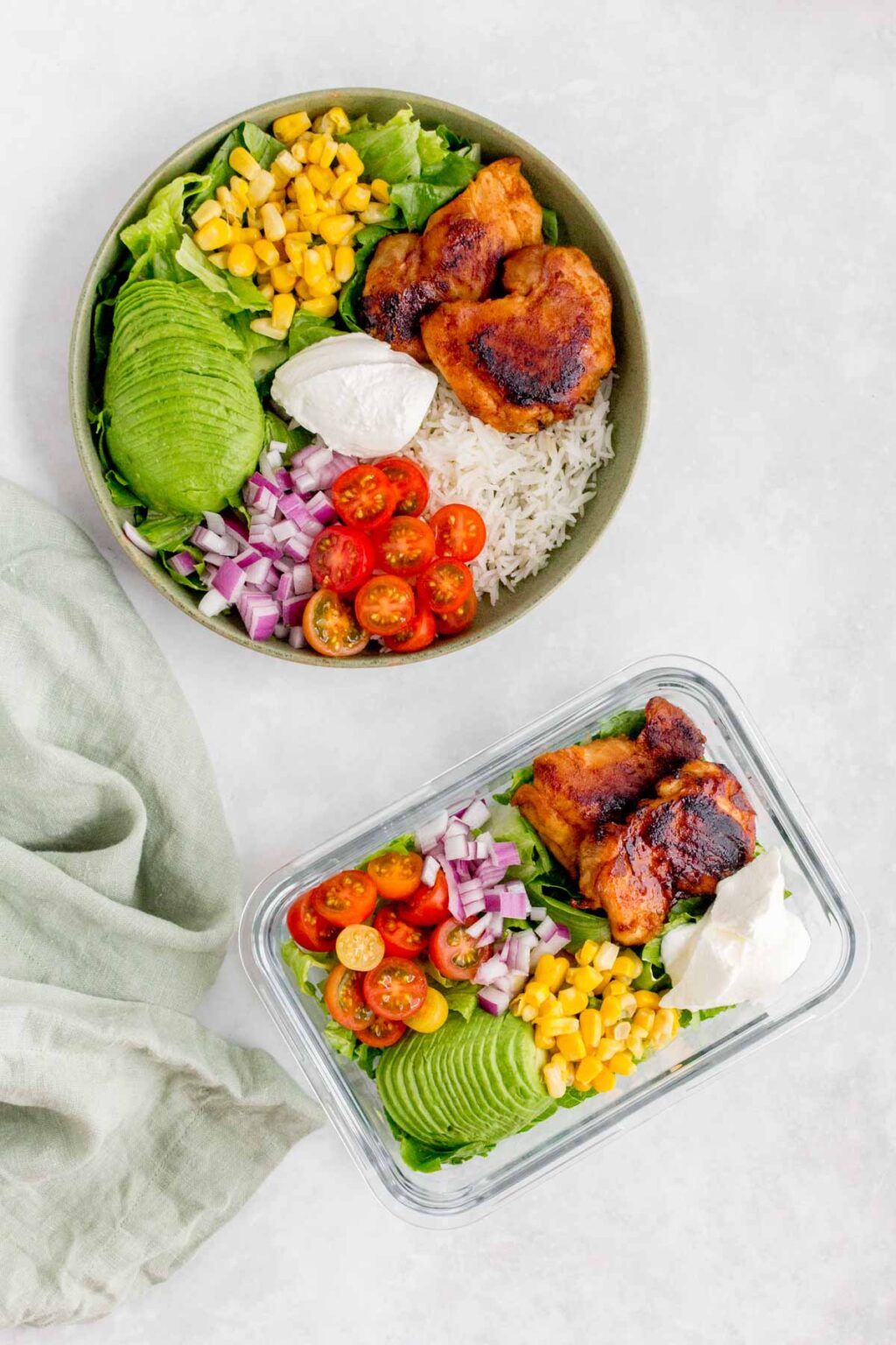 Chipotle Lime Chicken Salad Bowl | Meal Prep Friendly