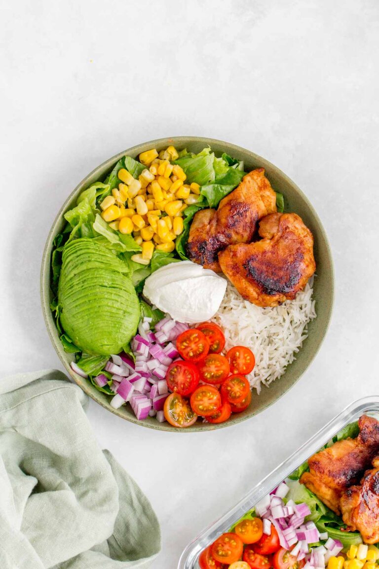 Chipotle Lime Chicken Salad Bowl | Meal Prep Friendly