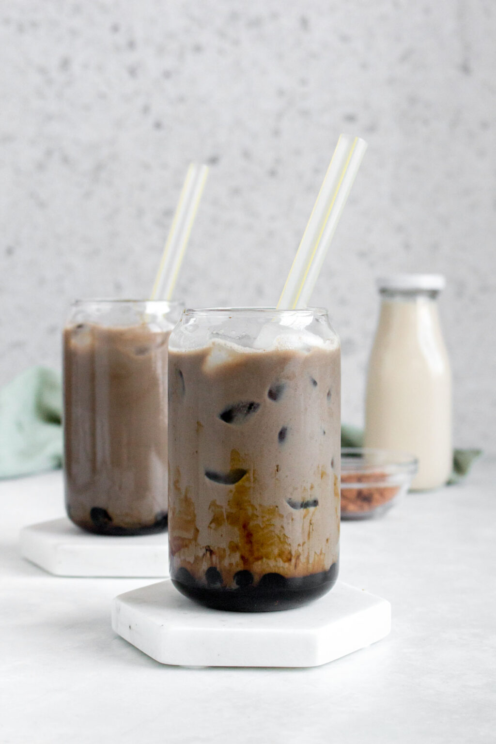 Hojicha Bubble Tea with Brown Sugar Syrup | How to Make Bubble Tea