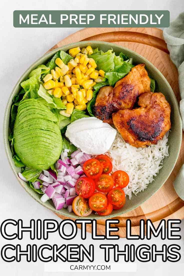 Chipotle Lime Chicken Salad Bowl | Meal Prep Friendly