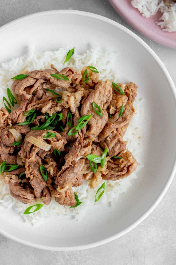 Gyudon (Japanese Beef Bowl) - Carmy - Easy Healthy-ish Recipes