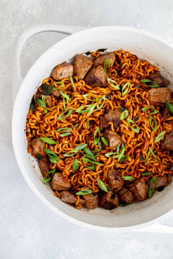 Jjapaguri with Steak (Ram-Don) - Carmy - Easy Healthy-ish Recipes