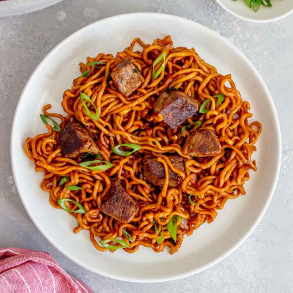 Jjapaguri with Steak (Ram-Don) - Carmy - Easy Healthy-ish Recipes