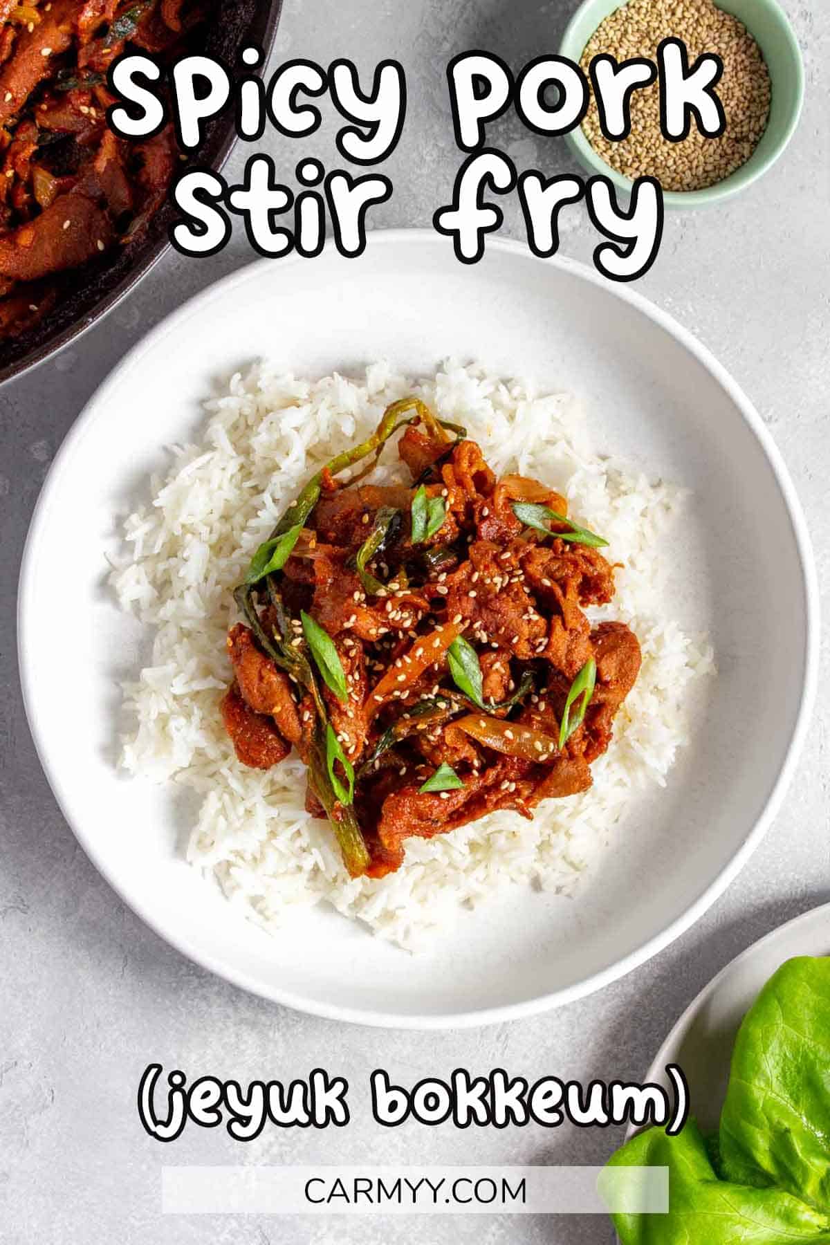 Spicy Pork Stir Fry (Jeyuk Bokkeum) - Carmy - Easy Healthy-ish Recipes