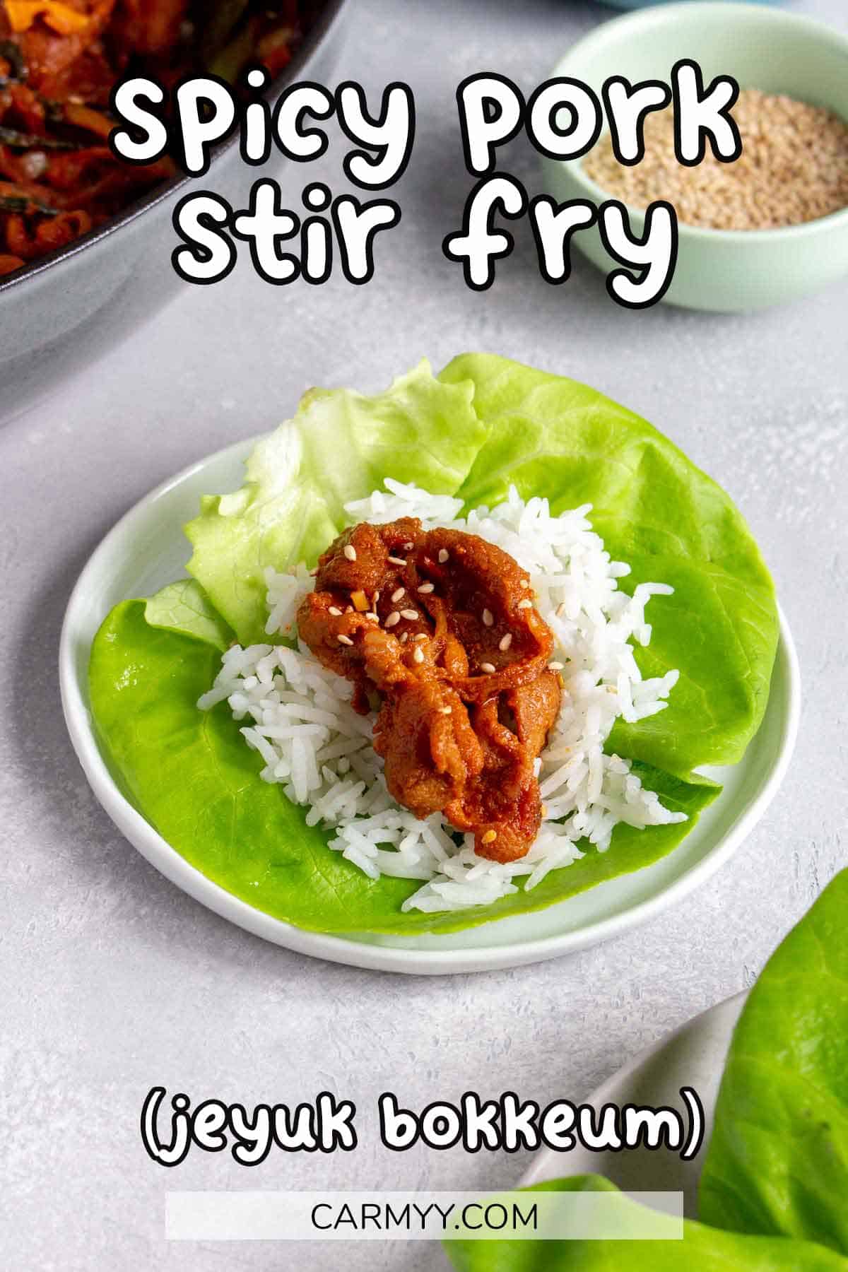 Spicy Pork Stir Fry (Jeyuk Bokkeum) - Carmy - Easy Healthy-ish Recipes