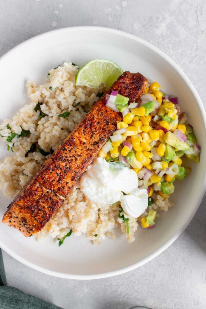 Salmon Burrito Bowl - Carmy - Easy Healthy-ish Recipes