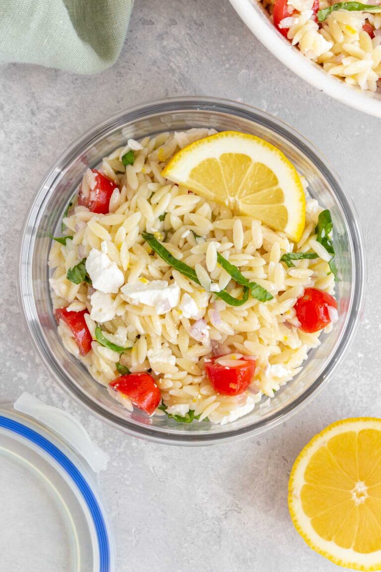 Lemon Orzo Salad with Feta - Carmy - Easy Healthy-ish Recipes