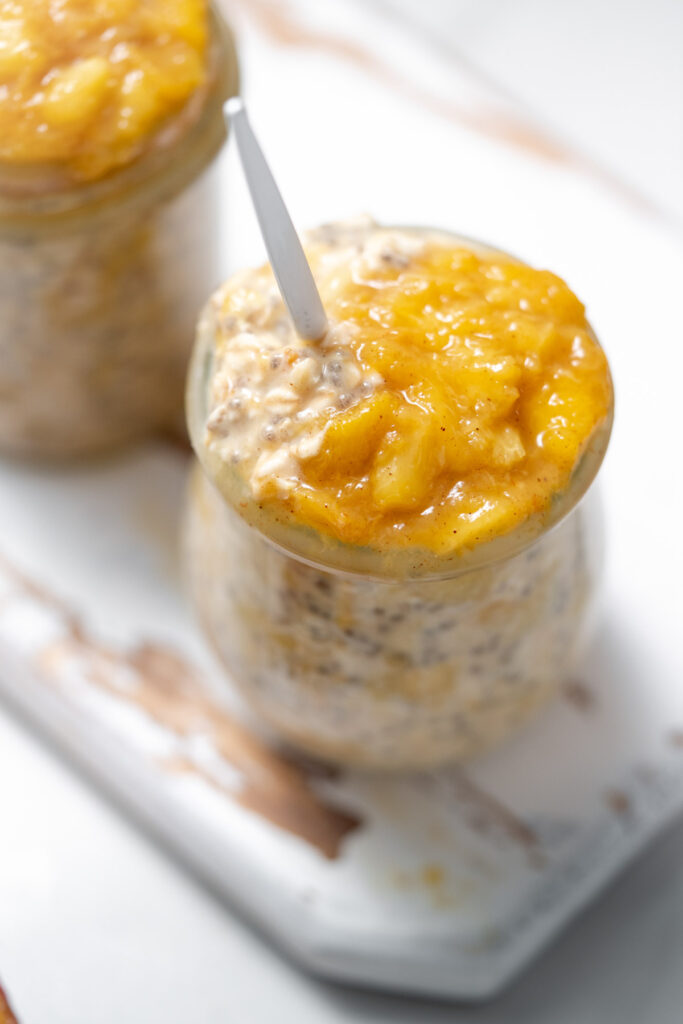 Peach Overnight Oats - Carmy - Easy Healthy-ish Recipes