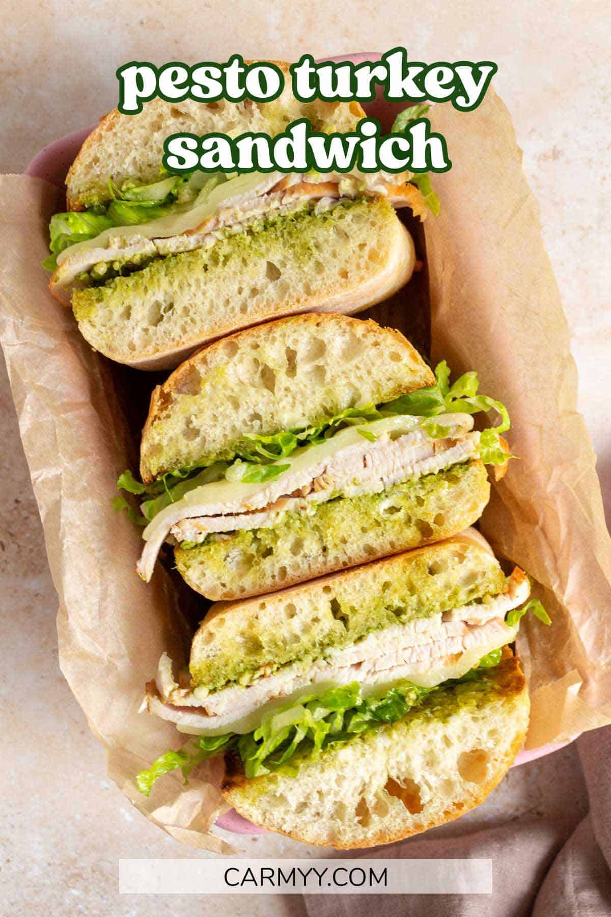 Pesto Turkey Sandwich - Carmy - Easy Healthy-ish Recipes
