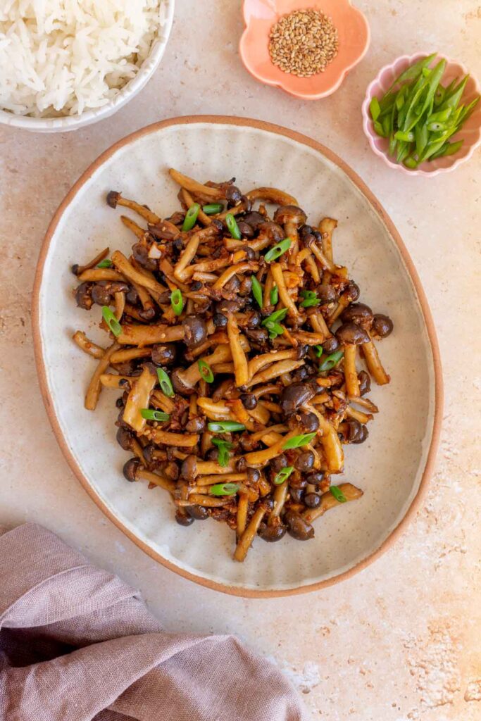 Stir Fried Shimeji Mushroom - Carmy - Easy Healthy-ish Recipes
