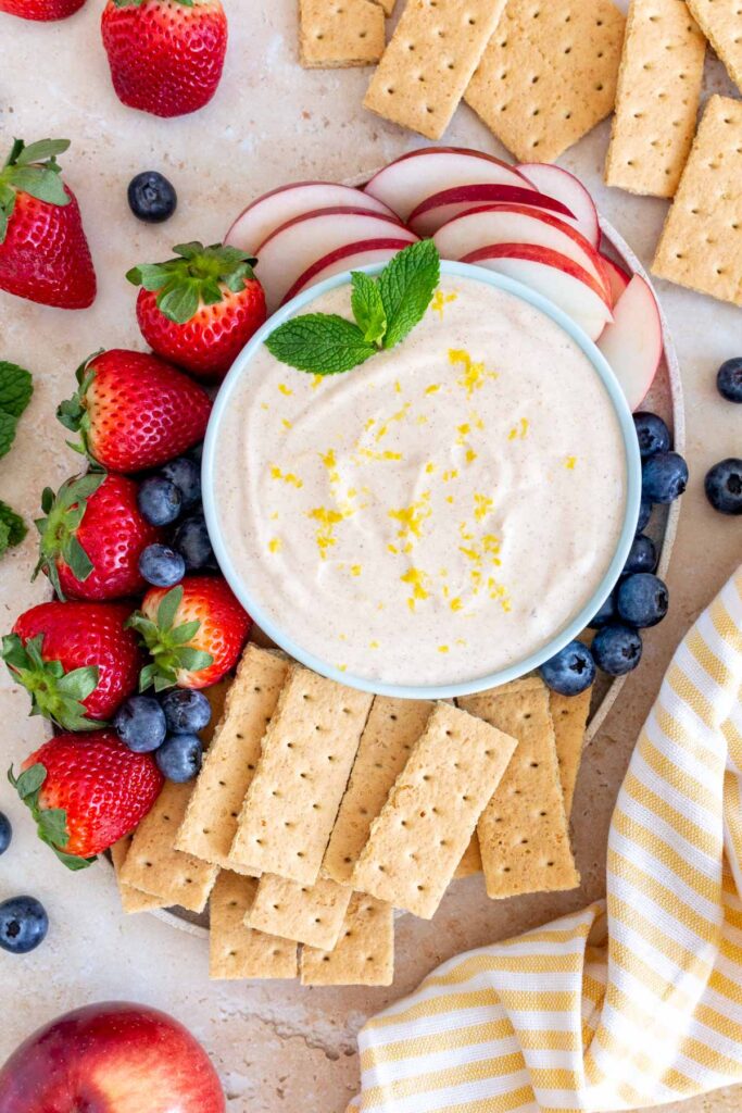Greek Yogurt Fruit Dip - Carmy - Easy Healthy-ish Recipes