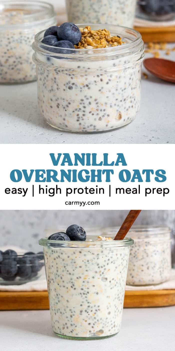Vanilla Overnight Oats - Carmy - Easy Healthy-ish Recipes