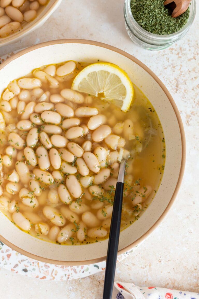 Brothy Beans (White Beans Recipe) - Carmy - Easy Healthy-ish Recipes