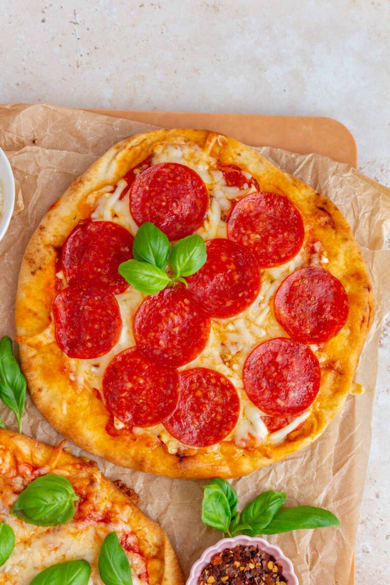 Pepperoni Flatbread Pizza - Carmy - Easy Healthy-ish Recipes