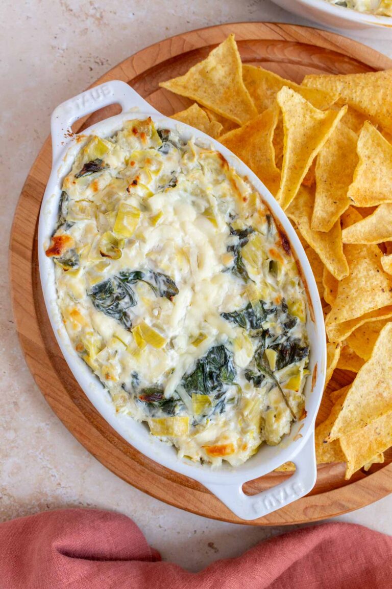 Greek Yogurt Spinach Artichoke Dip - Carmy - Easy Healthy-ish Recipes