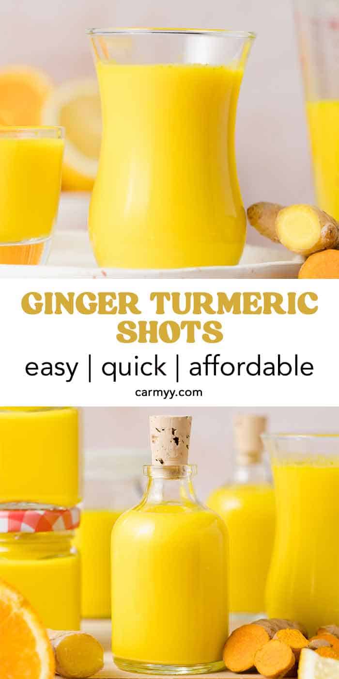 Ginger Turmeric Shots - Carmy - Easy Healthy-ish Recipes