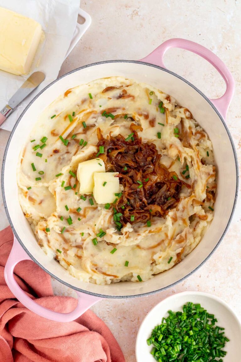 Caramelized Onion Mashed Potatoes - Carmy - Easy Healthy-ish Recipes