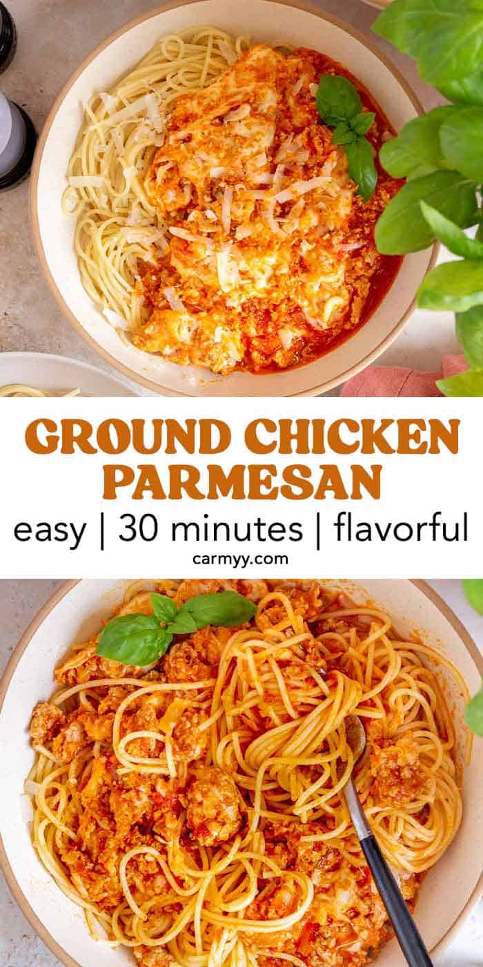 Ground Chicken Parmesan - Carmy - Easy Healthy-ish Recipes