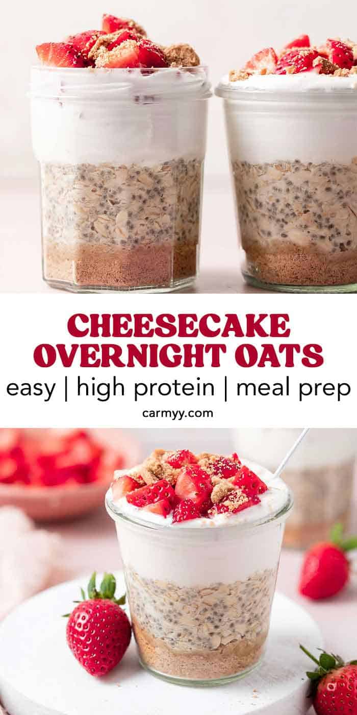 Cheesecake Overnight Oats - Carmy - Easy Healthy-ish Recipes
