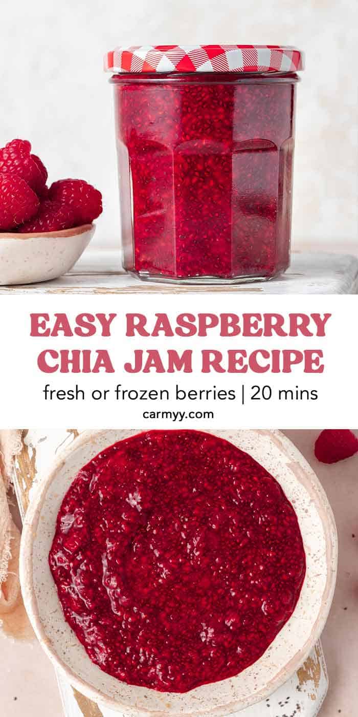 Raspberry Chia Jam - Carmy - Easy Healthy-ish Recipes