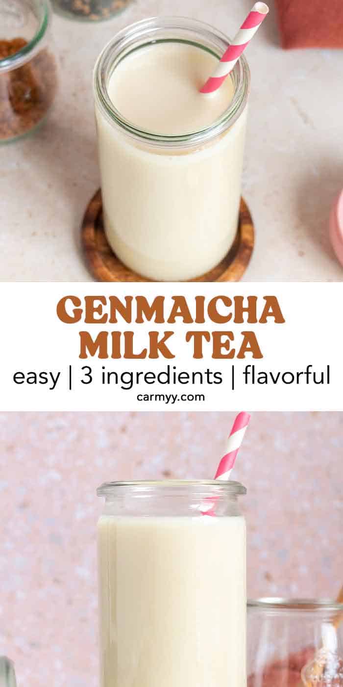 Genmaicha Milk Tea - Carmy - Easy Healthy-ish Recipes